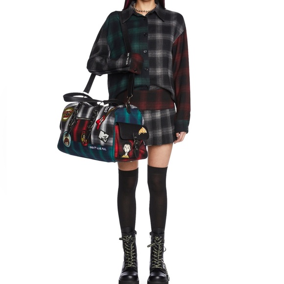 Dolls Kill | Bags | Dolls Kill X Daria 9s Cynic Plaid Weekender ...